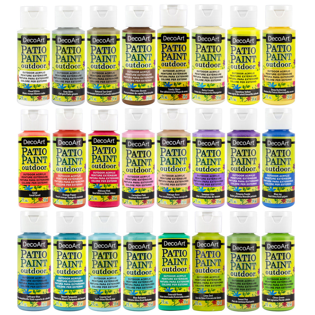 Pastel Patio Paint Outdoor Paint Set 24ct | DecoArt